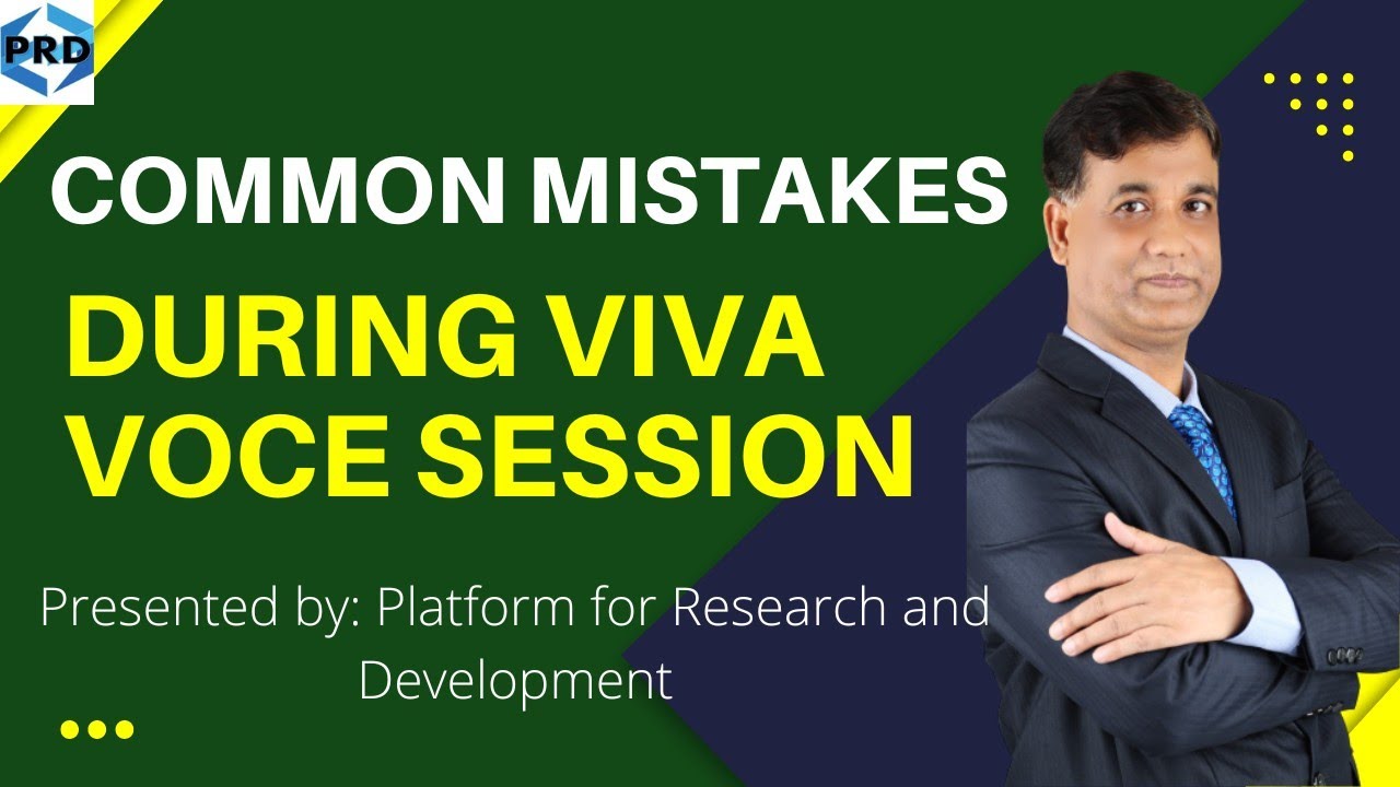 Common Mistakes During PhD Viva Voce Session - YouTube