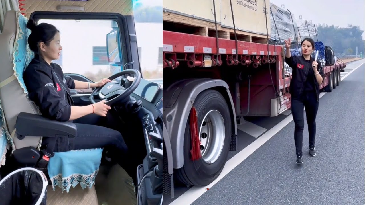 Beautiful Female Truck Driver Lizi, Cargo Shipment Part 2 - YouTube