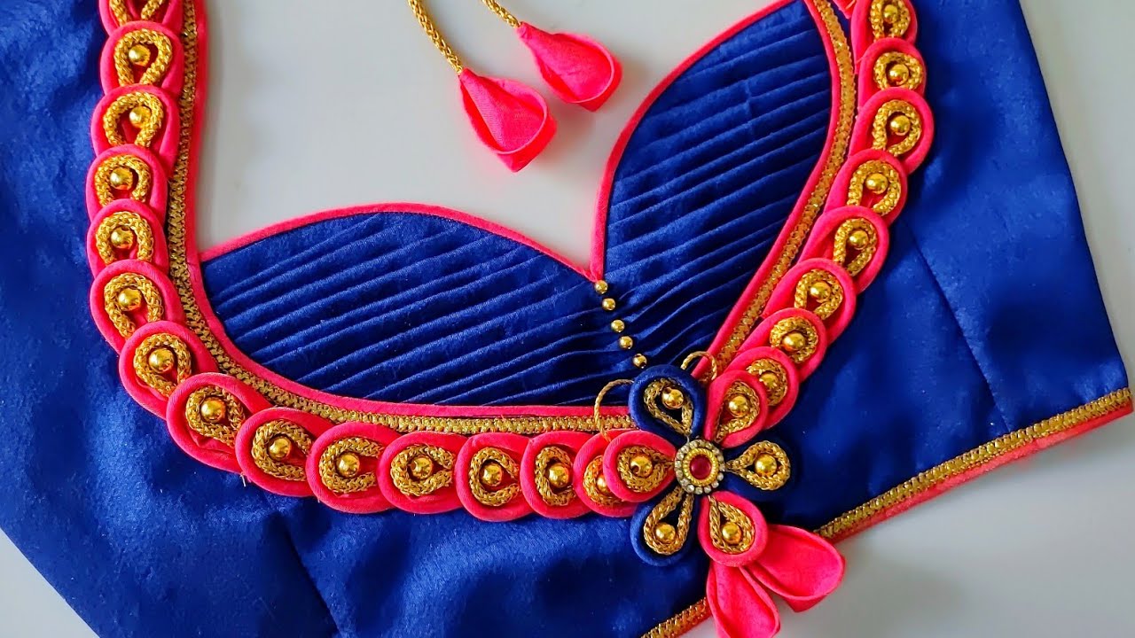 part-1160 blouse back neck design |Model Blouse stitching| - YouTube