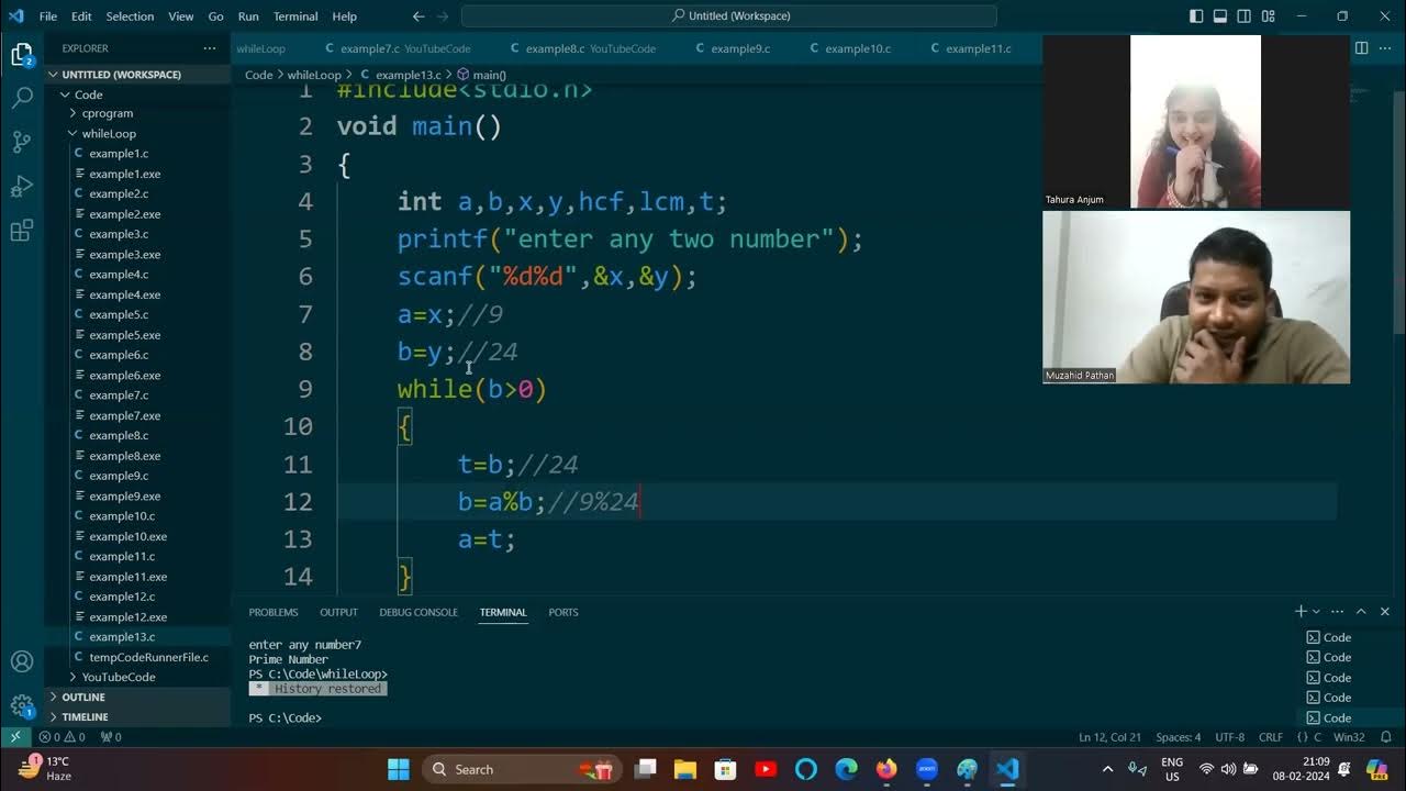 C Programming | While Loop | HCF and LCM | Demo Videos #cprogramming #coding #hcf #lcm #369 ...