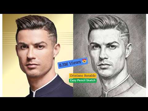Cristiano Ronaldo Pencil Sketch ⚽🔥 | Realistic Drawing Tutorial @cristiano