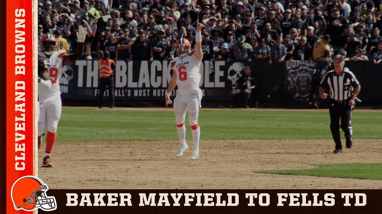 Baker Mayfield Mic'd Up TD to Fells | Cleveland Browns - YouTube