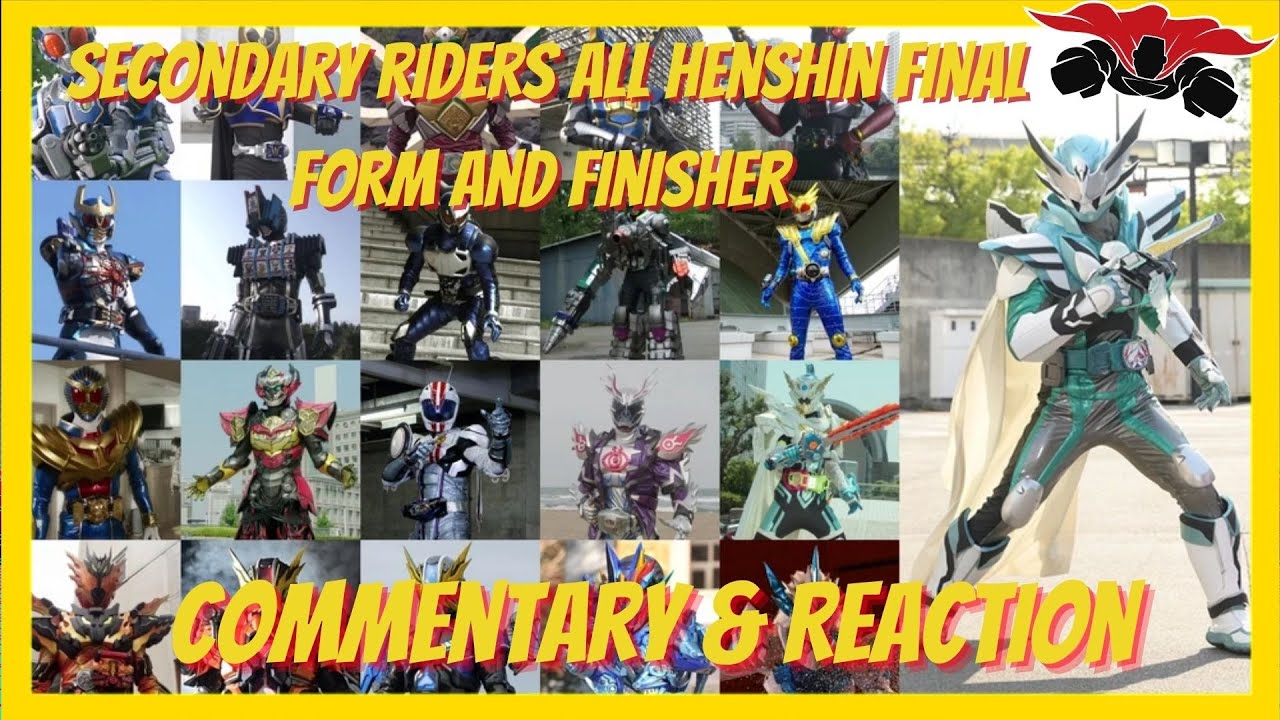Kamen Rider Secondary riders all henshin FINAL form and finisher ...