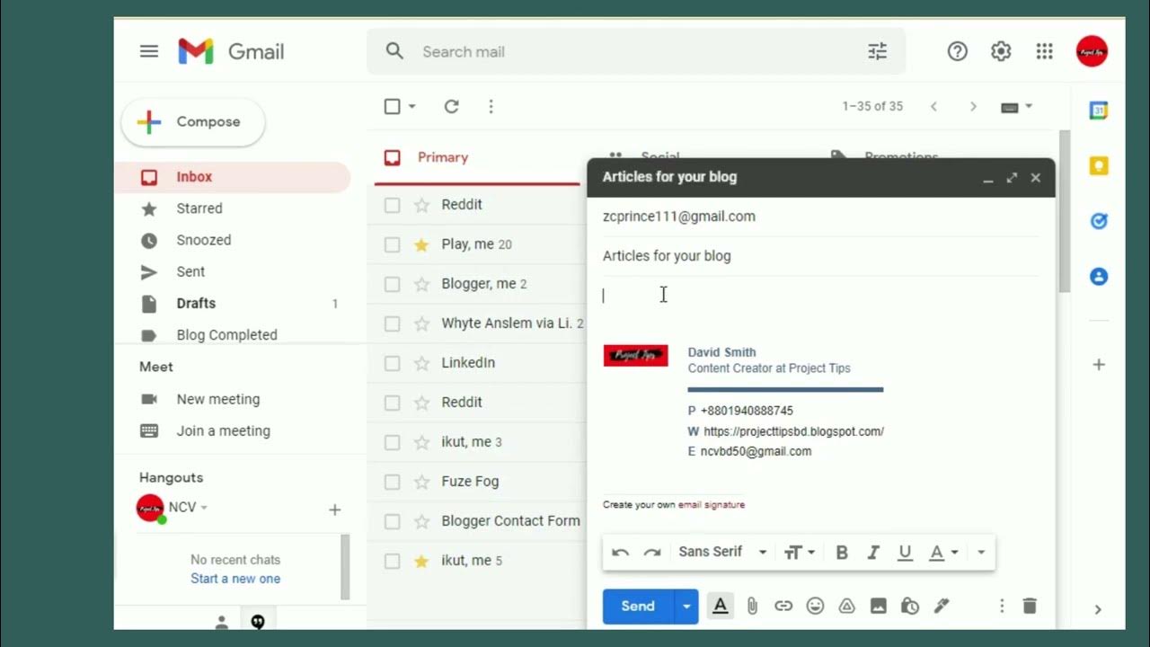 How to send link in Gmail| Send any link with email | Link to message ...