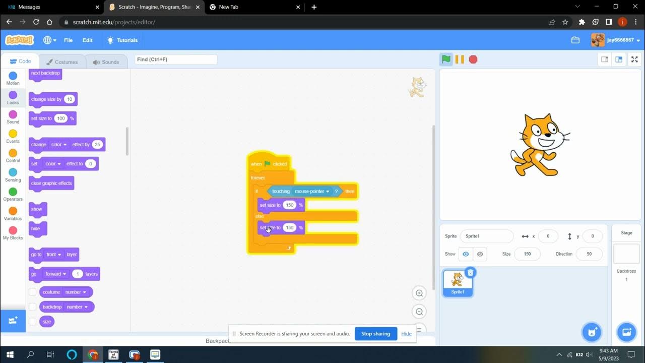 How to do a hover animation in scratch!!! - YouTube