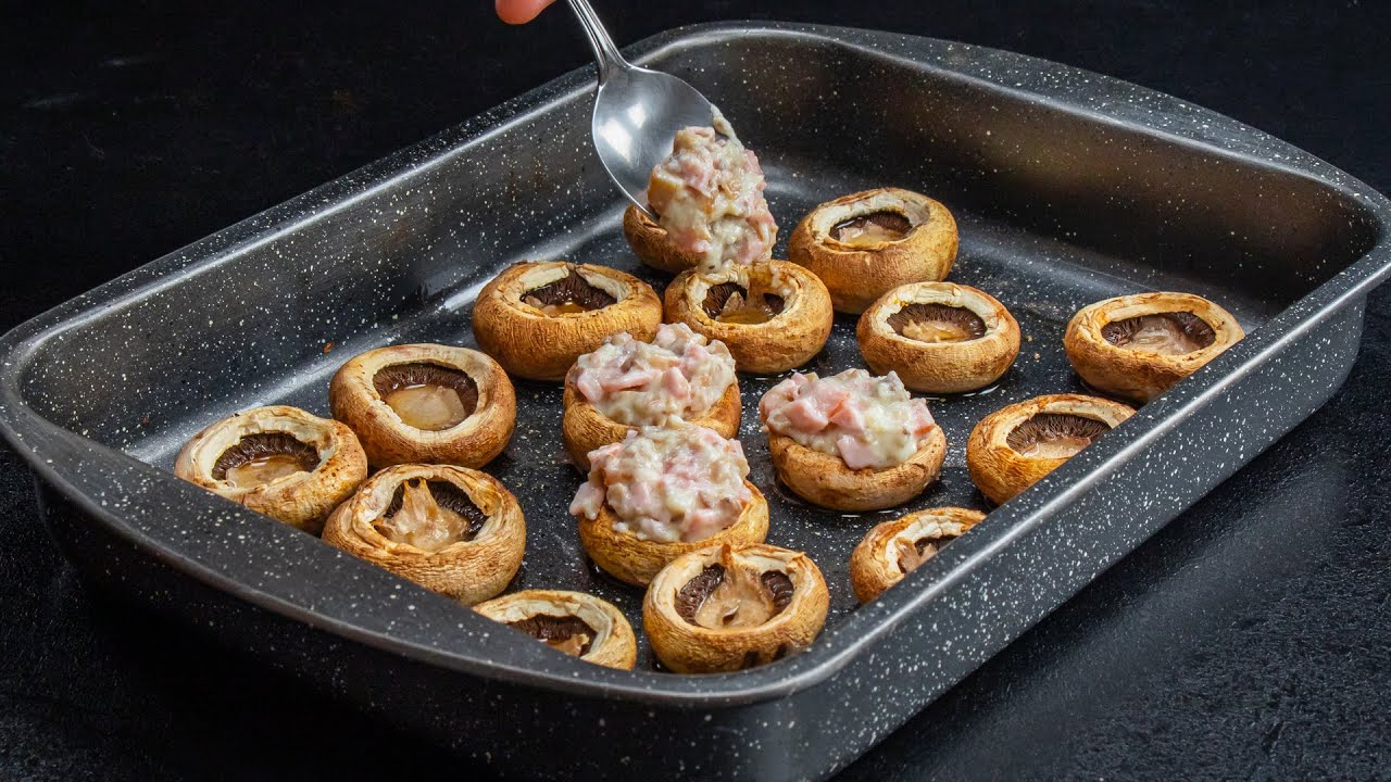 Recept på fyllda champinjoner med otroligt läcker fyllning - YouTube