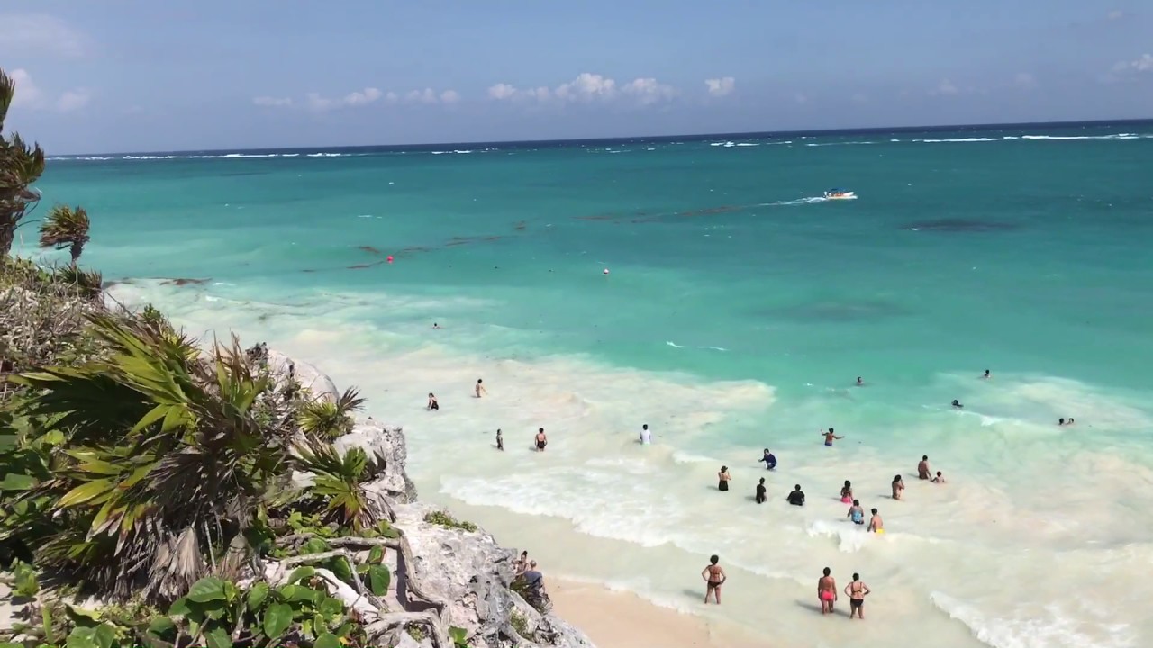 La playa de las ruinas Tulum, México - YouTube