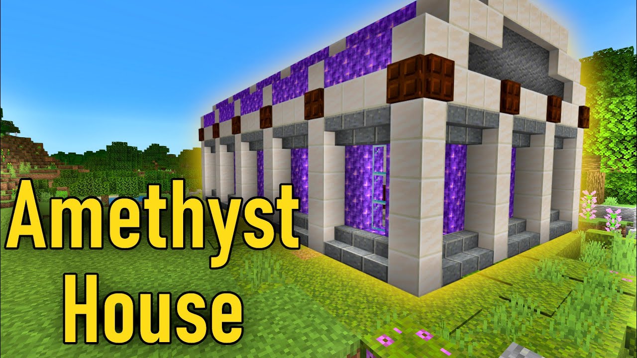 I built an Amethyst House in Survival Minecraft - YouTube