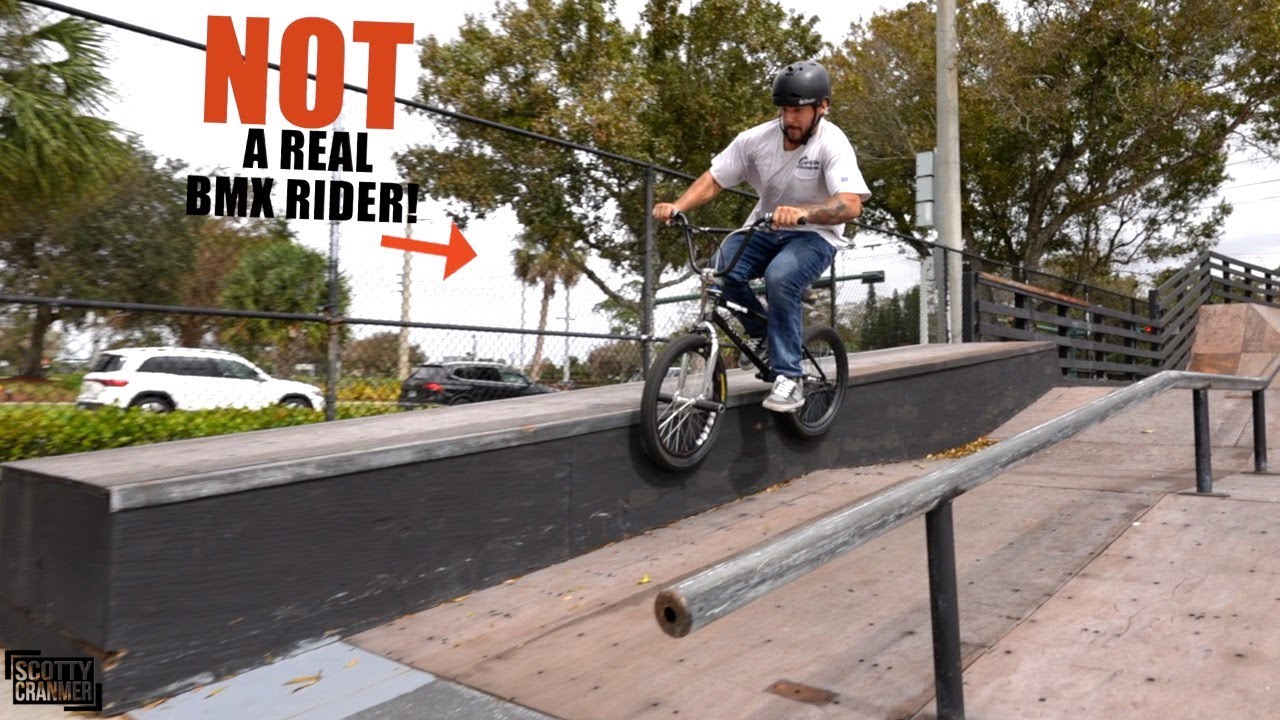We Taught A Non BMX Rider How To Grind Down A Ledge! - YouTube