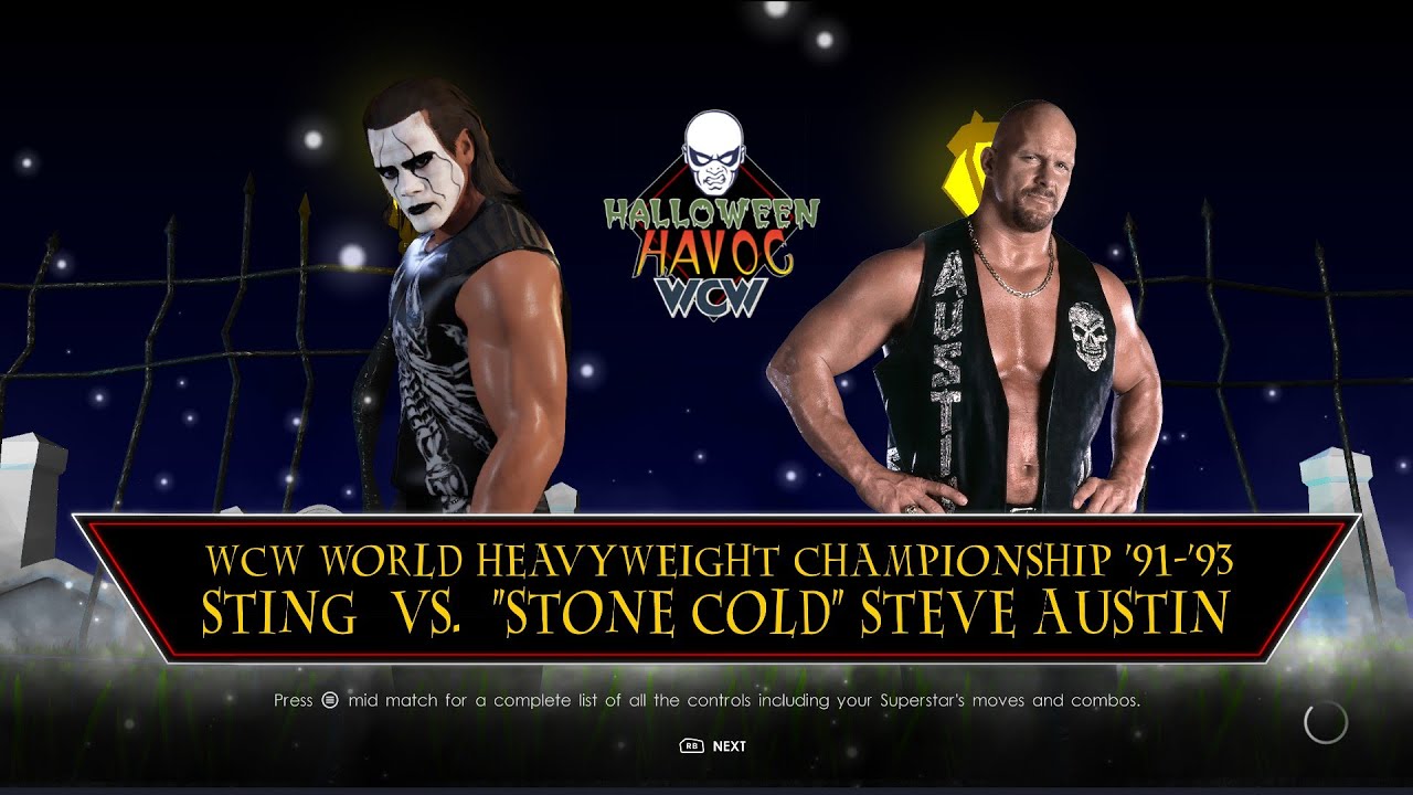 "Stone Cold" Steve Austin vs. Sting WCW World Heavyweight Championship ...