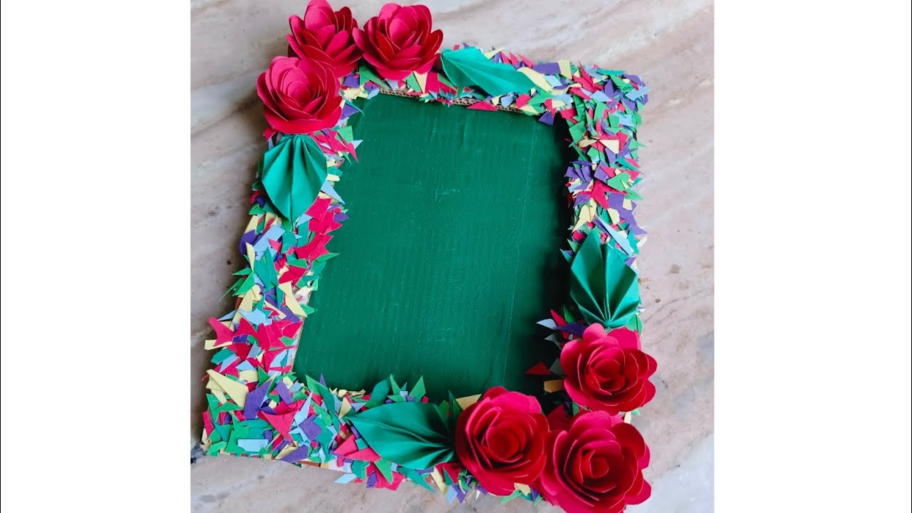 DIY paper photo frame | Very easy | Beautiful - YouTube