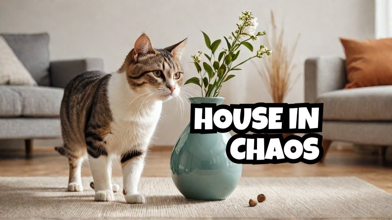 cat destroys a house - YouTube