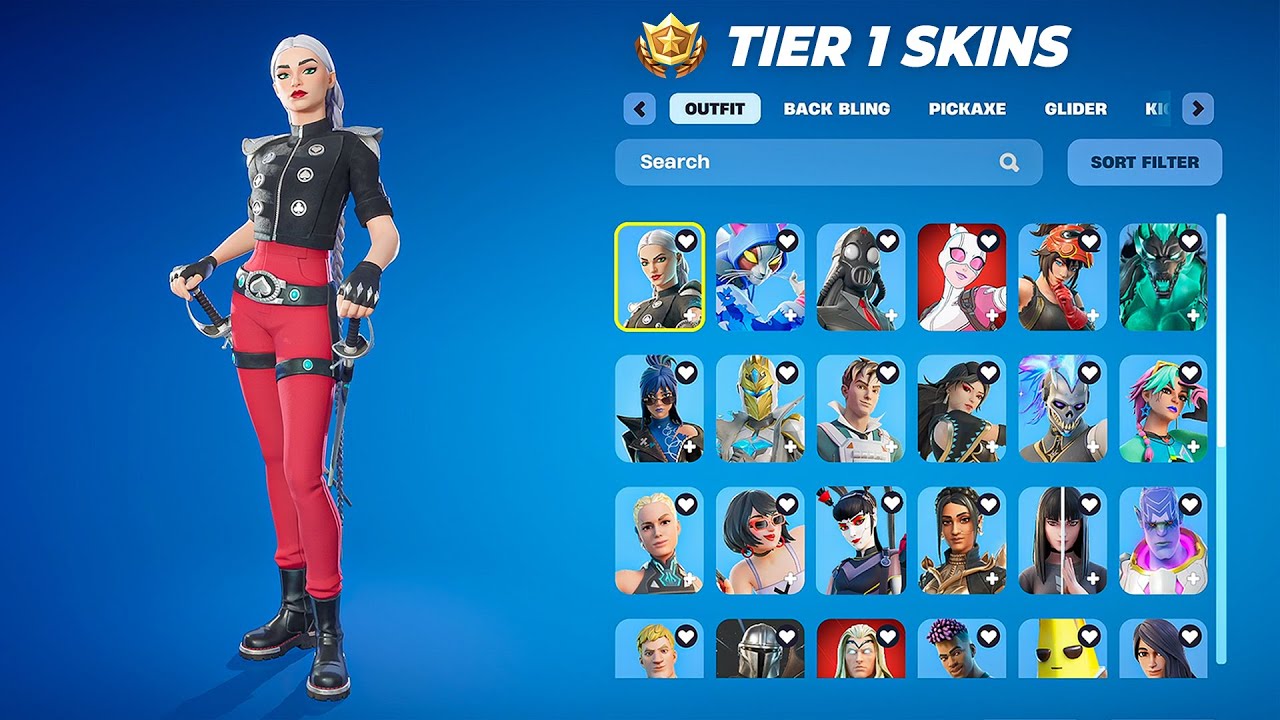 All Fortnite TIER 1 Battle Pass Skins (Chapter 1 - Chapter 6) - YouTube