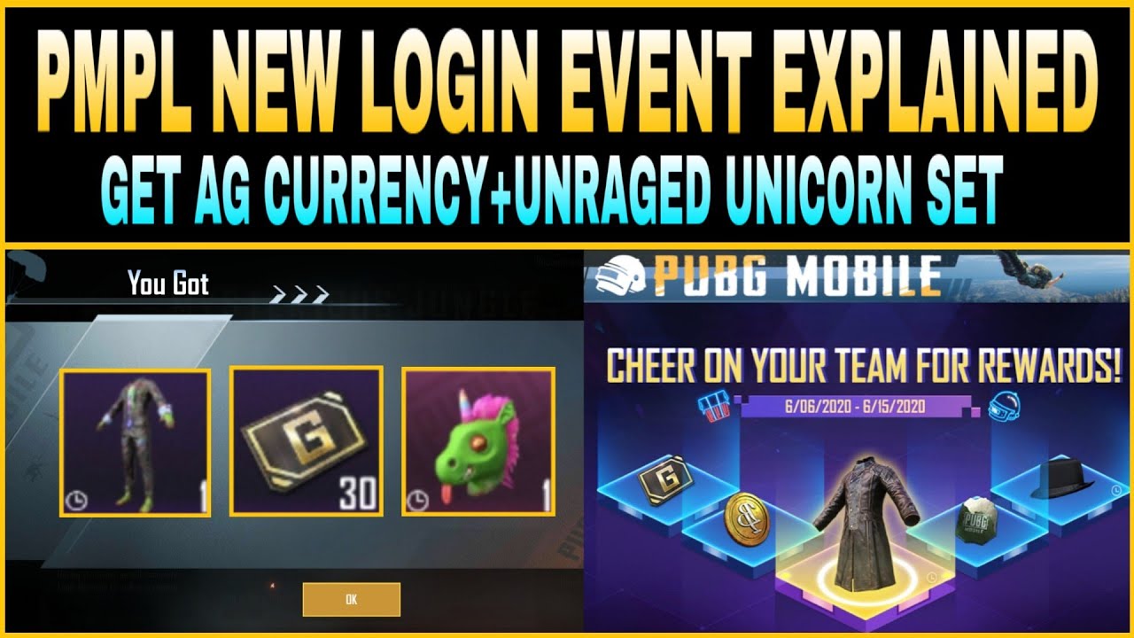 PMPL NEW LOGIN EVENT EXPLAINED IN PUBG MOBILE || GET AG CURRENCY ...