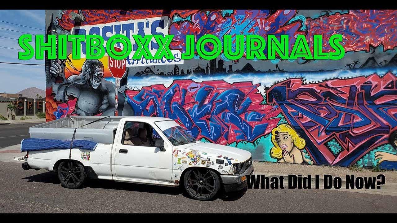 The Toyota shitbox minitruck decides to get a lift home. New sheetmetal ...