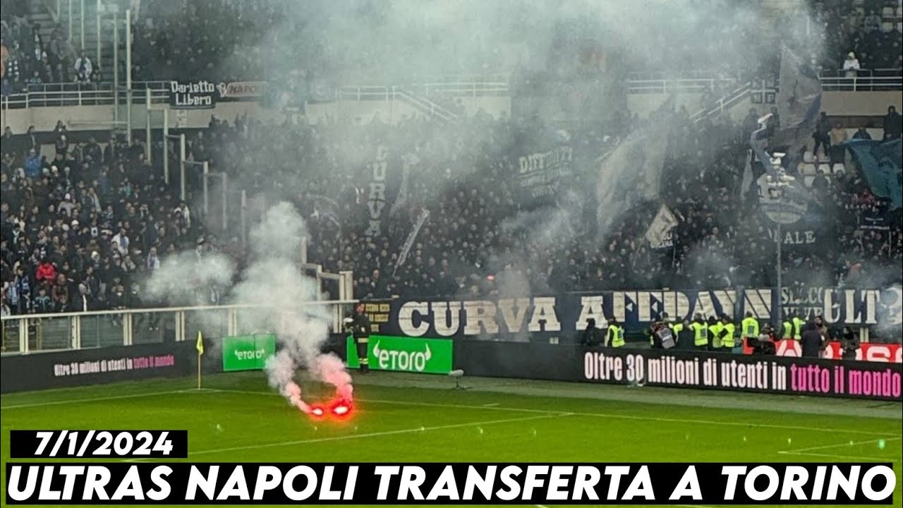 ULTRAS NAPOLI TRANSFERTA A TORINO || Torino vs SSC Napoli 7/1/2023 ...