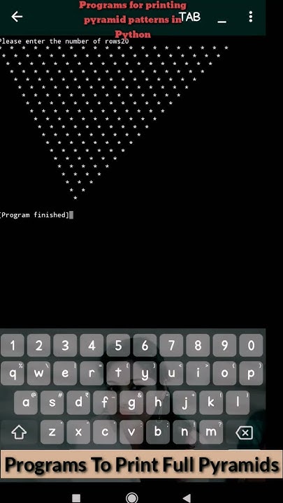 😲🐢Programs for printing pyramid patterns in Python|#shorts#short#coding#python#viral# ...