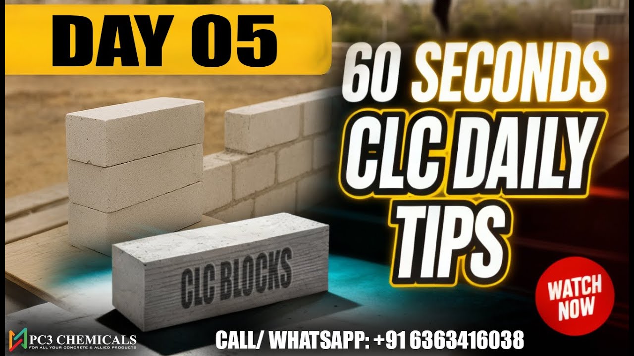 60 Seconds CLC Daily Tip #05 | Foam Concrete Block Manufacturing - DAY ...