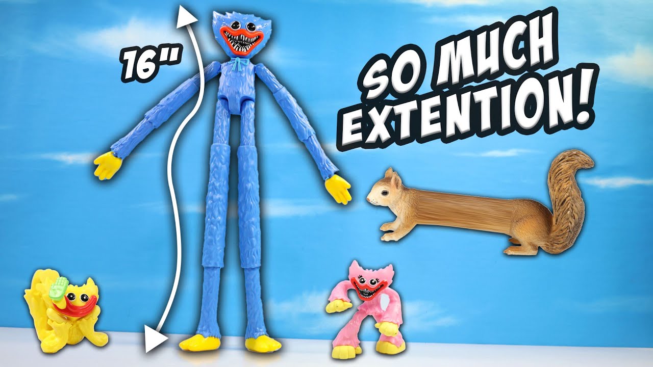 Poppy Playtime Extending Huggy Wuggy Action Figure How Tall Can he Go ...