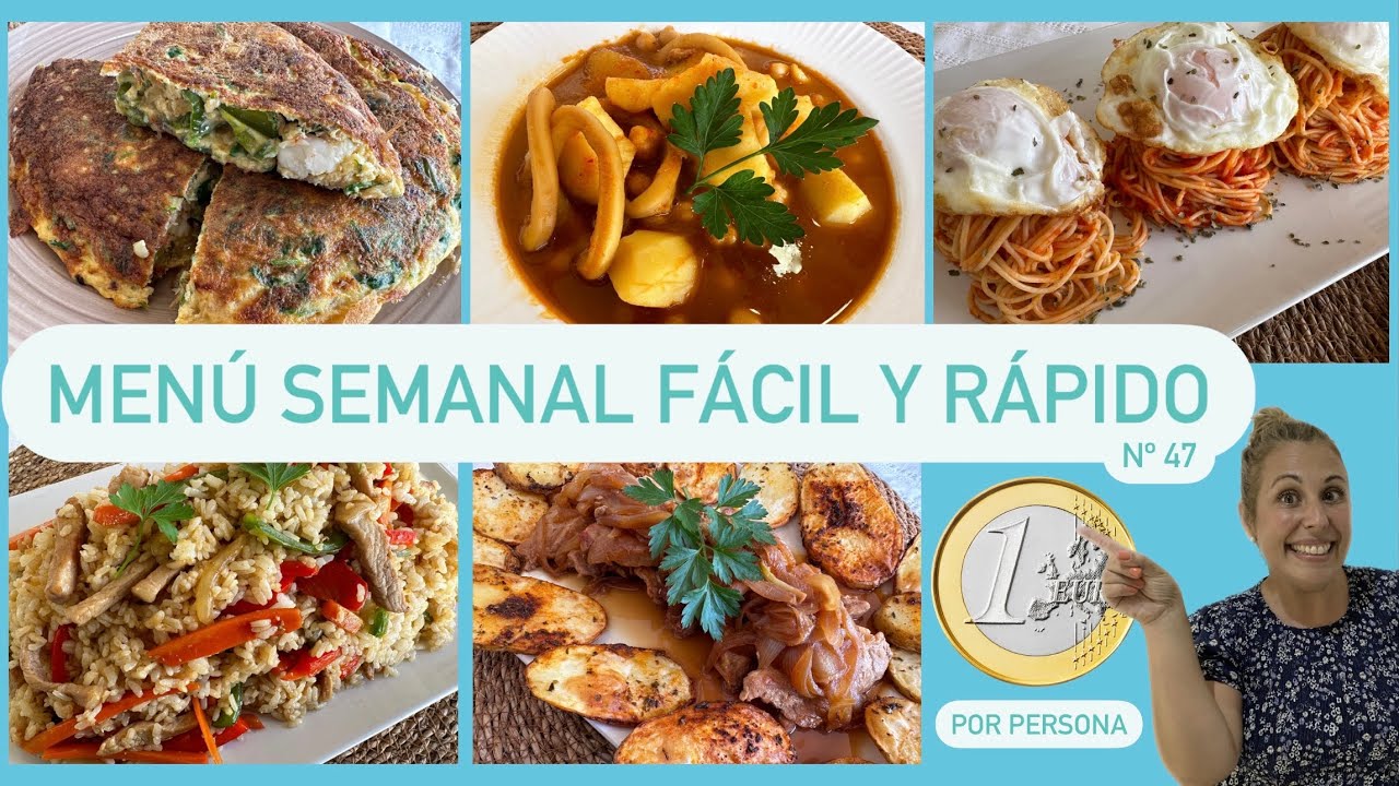 Menú SEMANAL sencillo, rápido y ECONÓMICO #47. OS ENSEÑO LA COMPRA ...