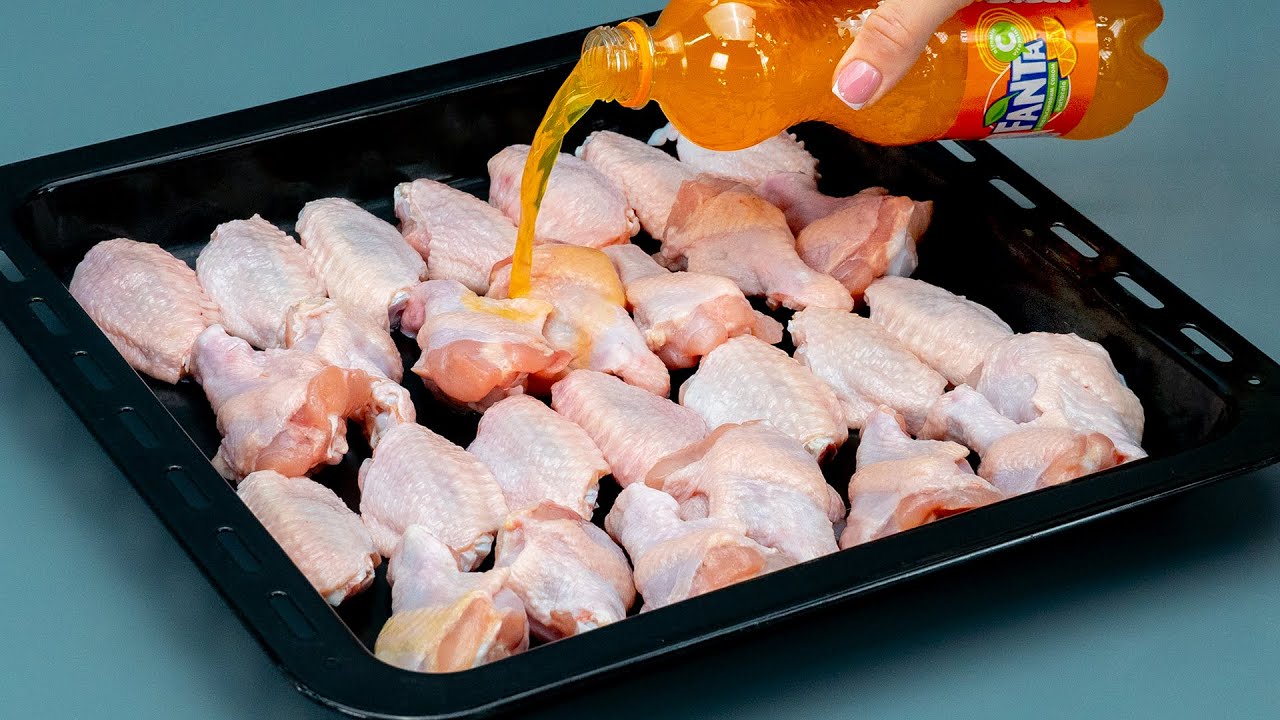 Tastier than at KFC! Chicken wings marinated in Fanta! - YouTube