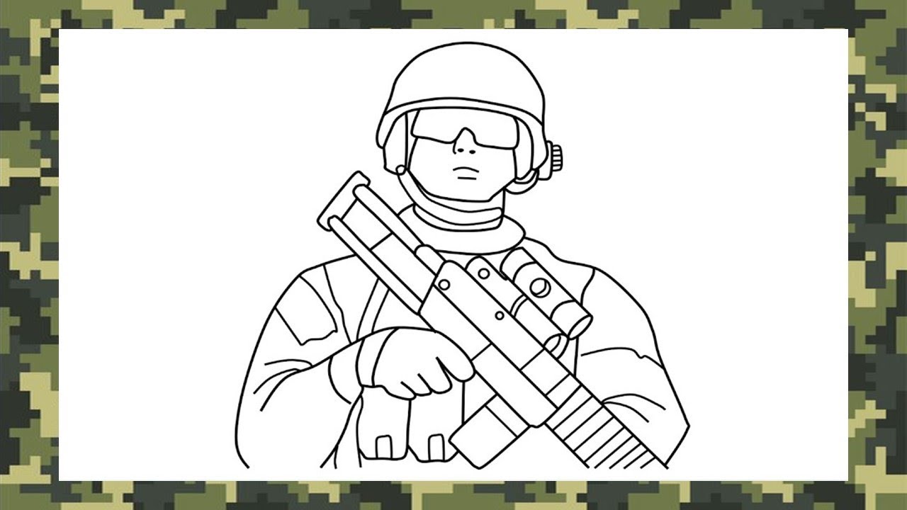 COMO DIBUJAR UN SOLDADO PASO A PASO - YouTube
