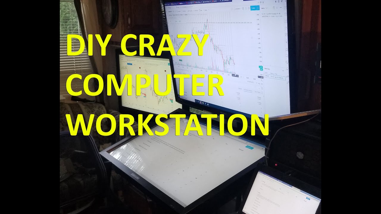 DIY crazy computer workstation out of old signage display - YouTube
