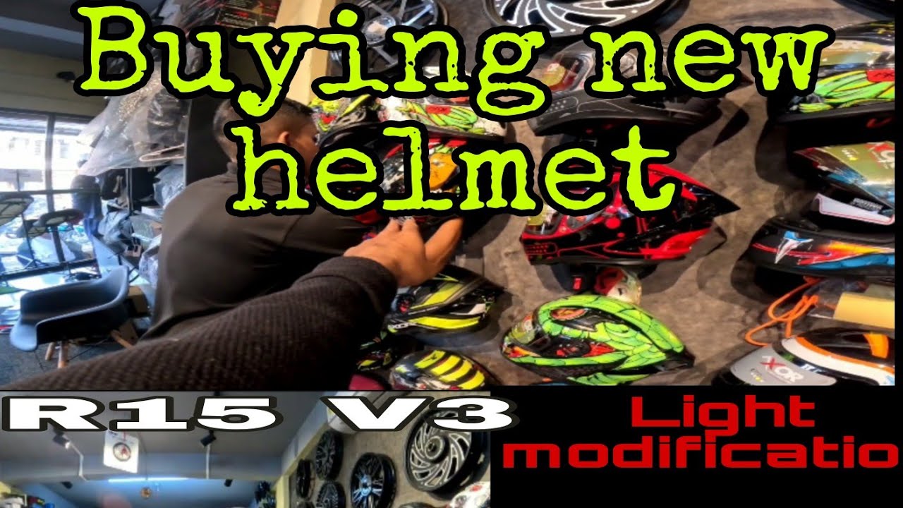 Buying new Axor helmet || R15 V3 Light modification || @rahulyd_Vlogs ...