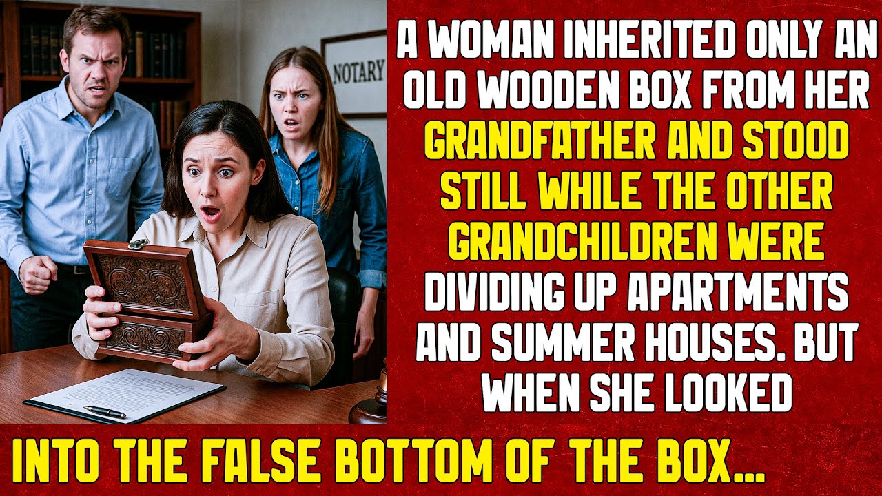 A woman inherited only an old wooden box from her grandfather and stood ...