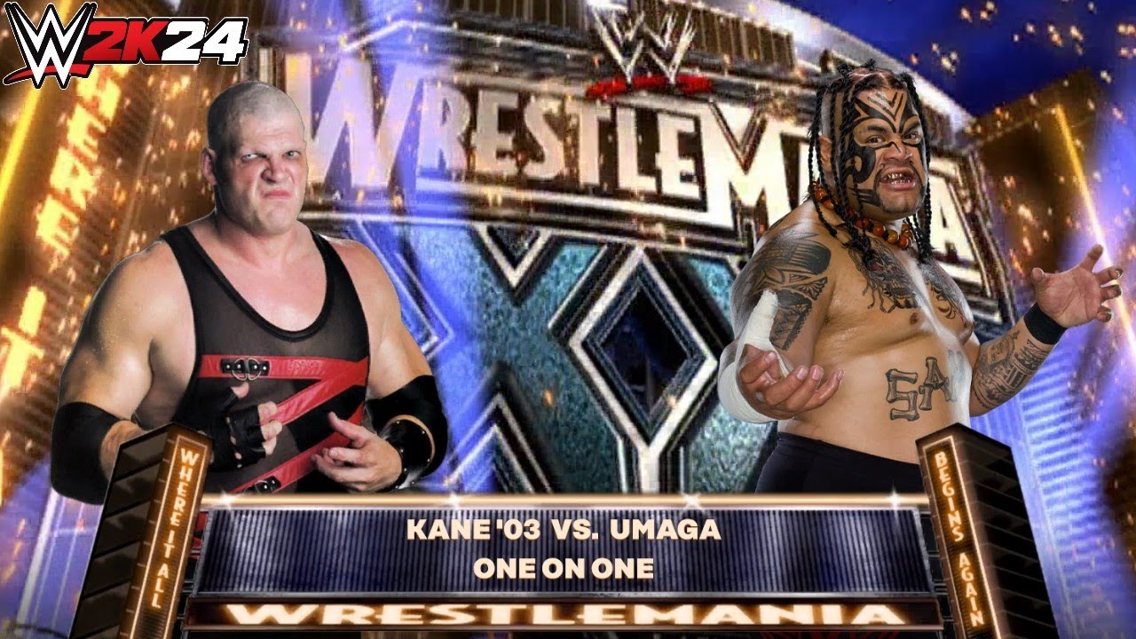 Full Match - Kane '03 vs Umaga: Wrestlemania | WWE 2k24 - YouTube