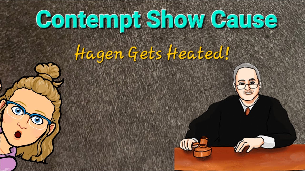 Contempts With Judge Hagen - YouTube