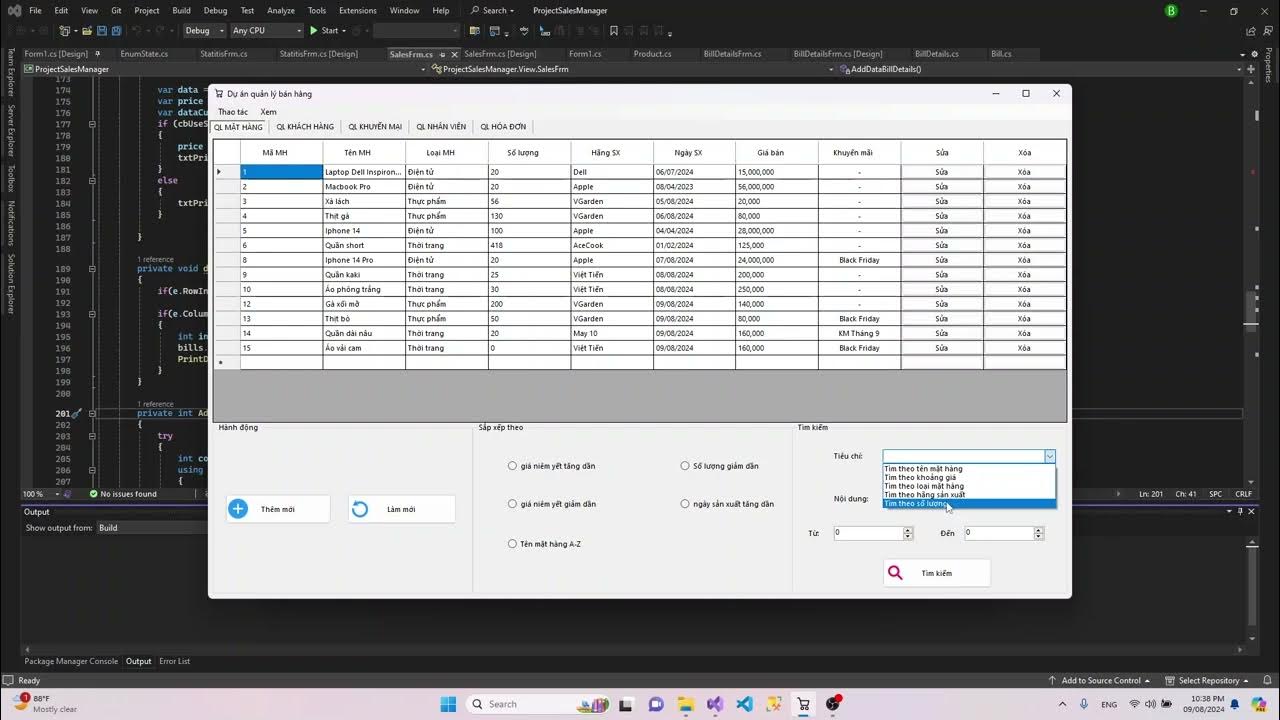 Net Window Form Sql Server Demo Ứng DỤng QuẢn LÝ BÁn HÀng ĐƠn GiẢn Tvh Youtube