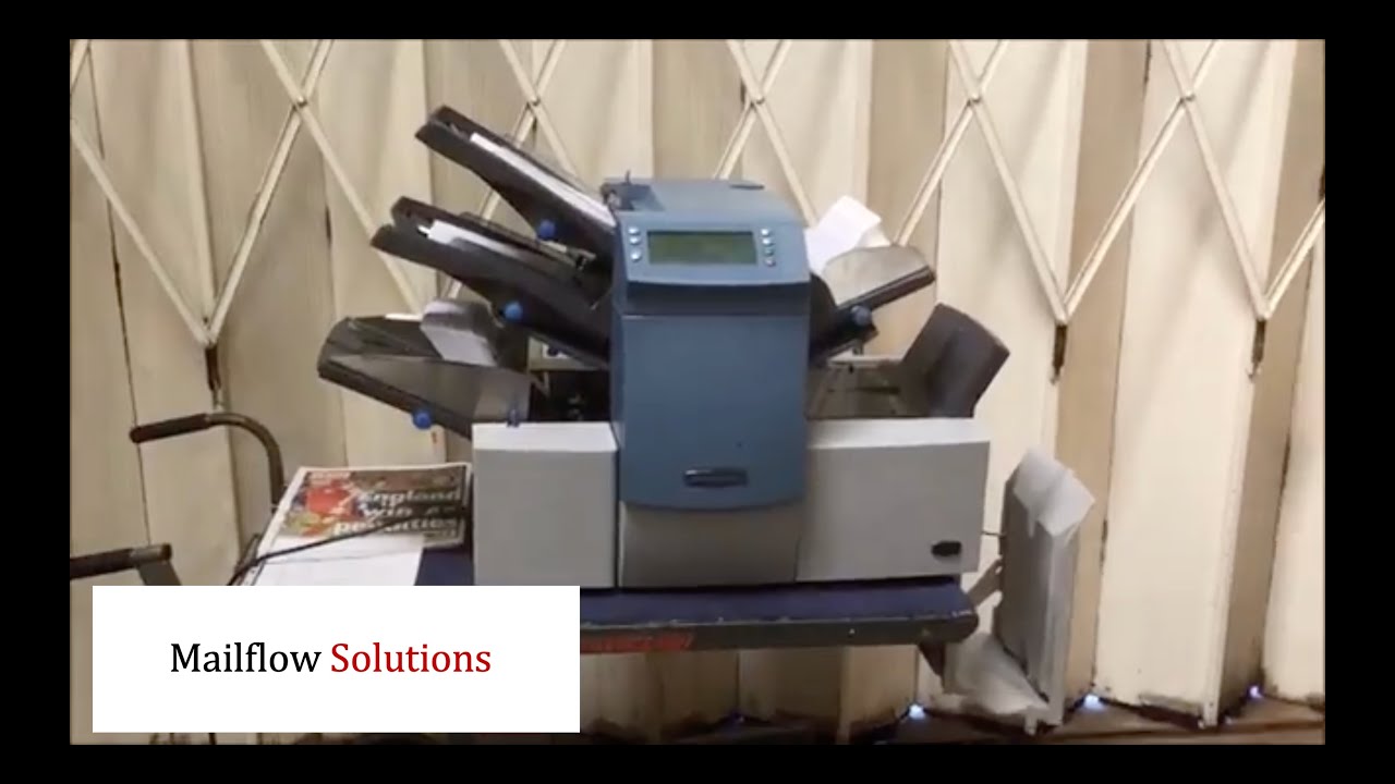 Pitney Bowes Di380 folder inserter - YouTube