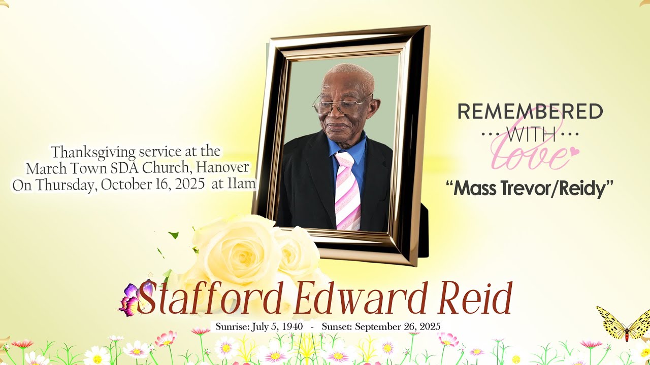 Celebrating the life of Stafford Edward Reid "Mass Trevor/Reidy" - YouTube