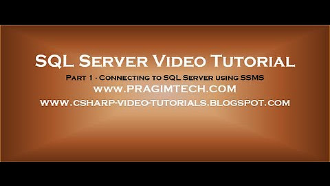 SQL Server tutorial for beginners - YouTube