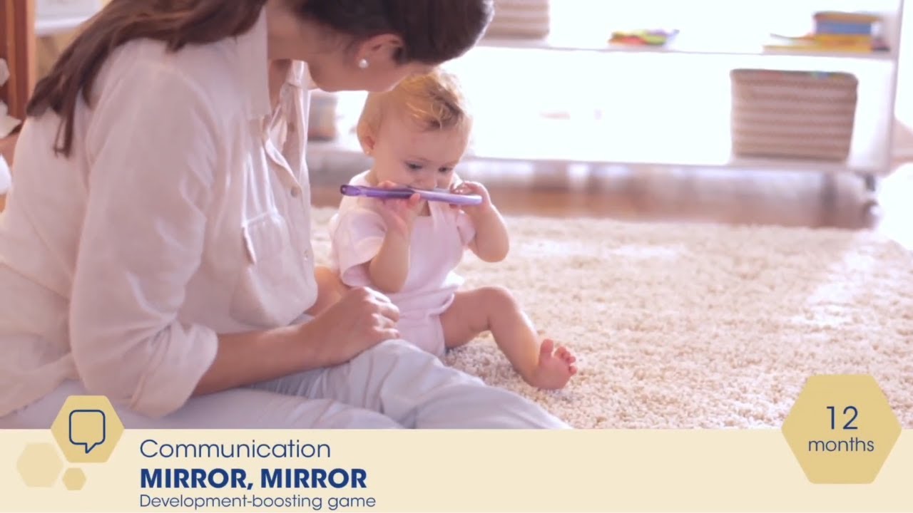 Communication Game for 12 Month Old Toddlers (Mirror Mirror) | Playing ...
