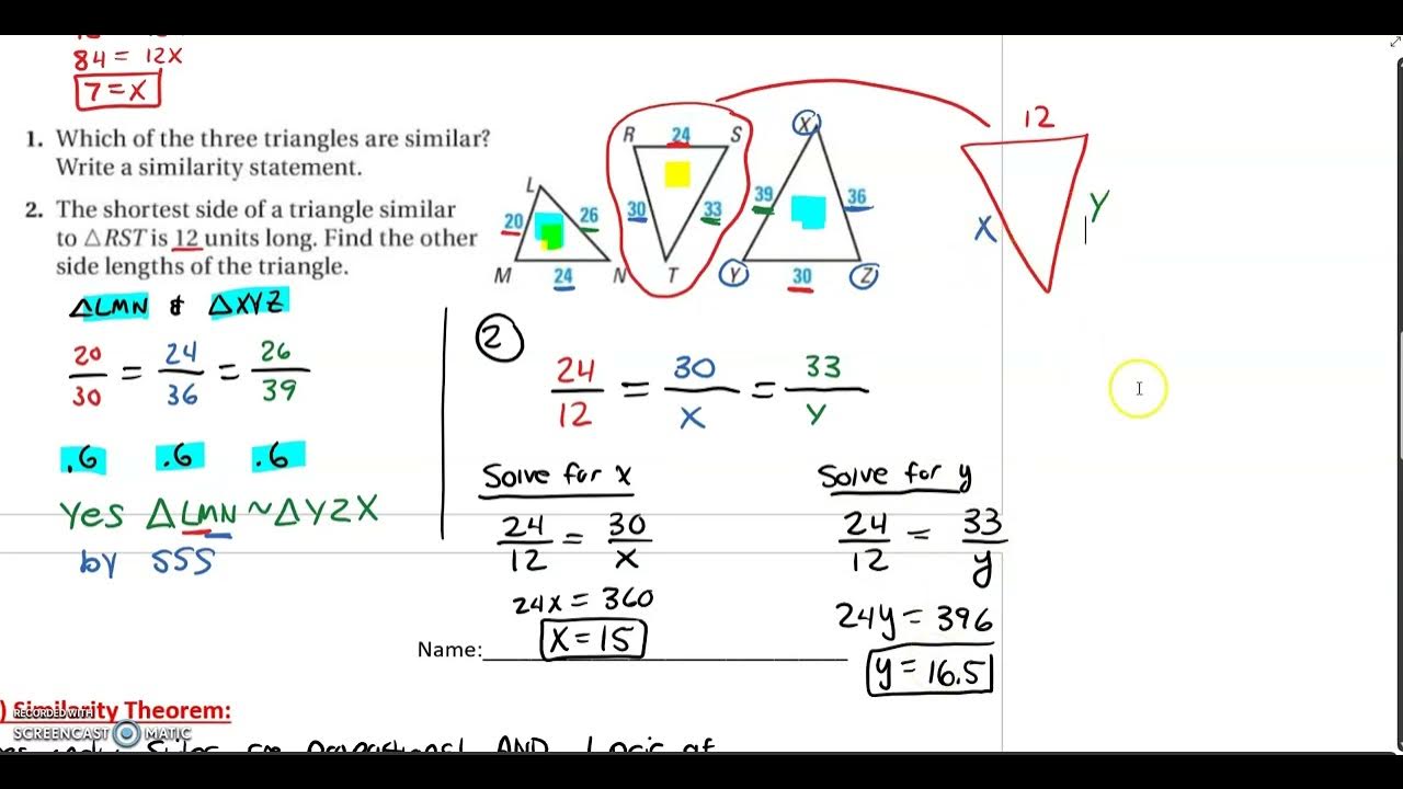 SSS & SAS Similarity Postulates - YouTube