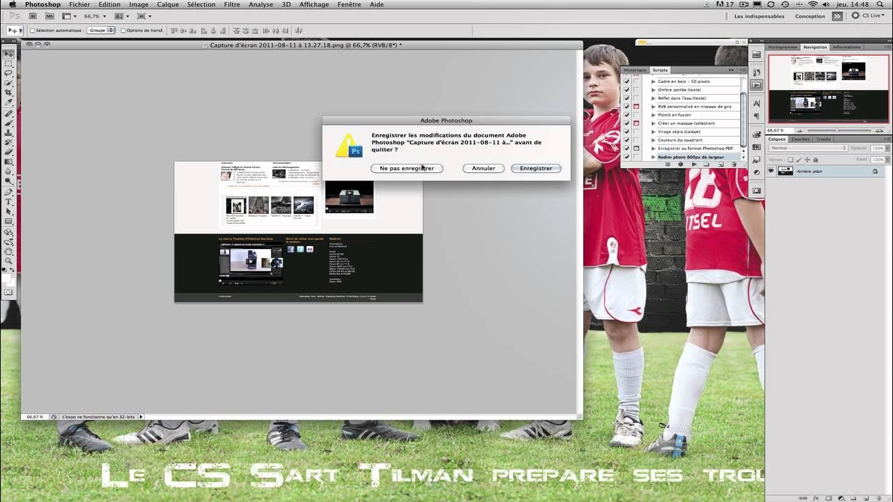 Script et traitement par lots photoshop - YouTube
