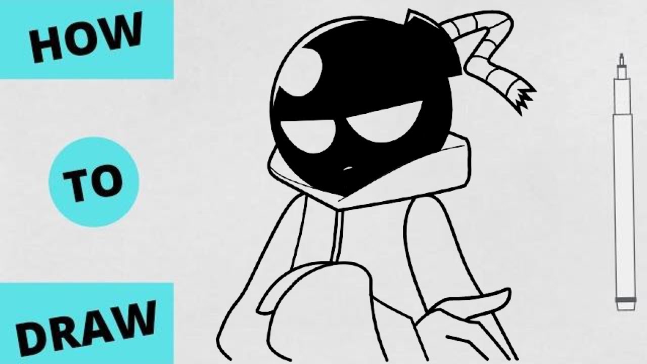 How To Draw Whitty - Friday Night Funkin | FNF |#Artbysujan - YouTube