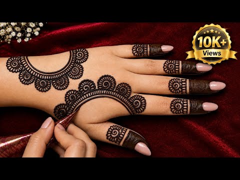 Very easy beautiful mehndi design mehndi design |new trick | front hand stylish easy mehndi design