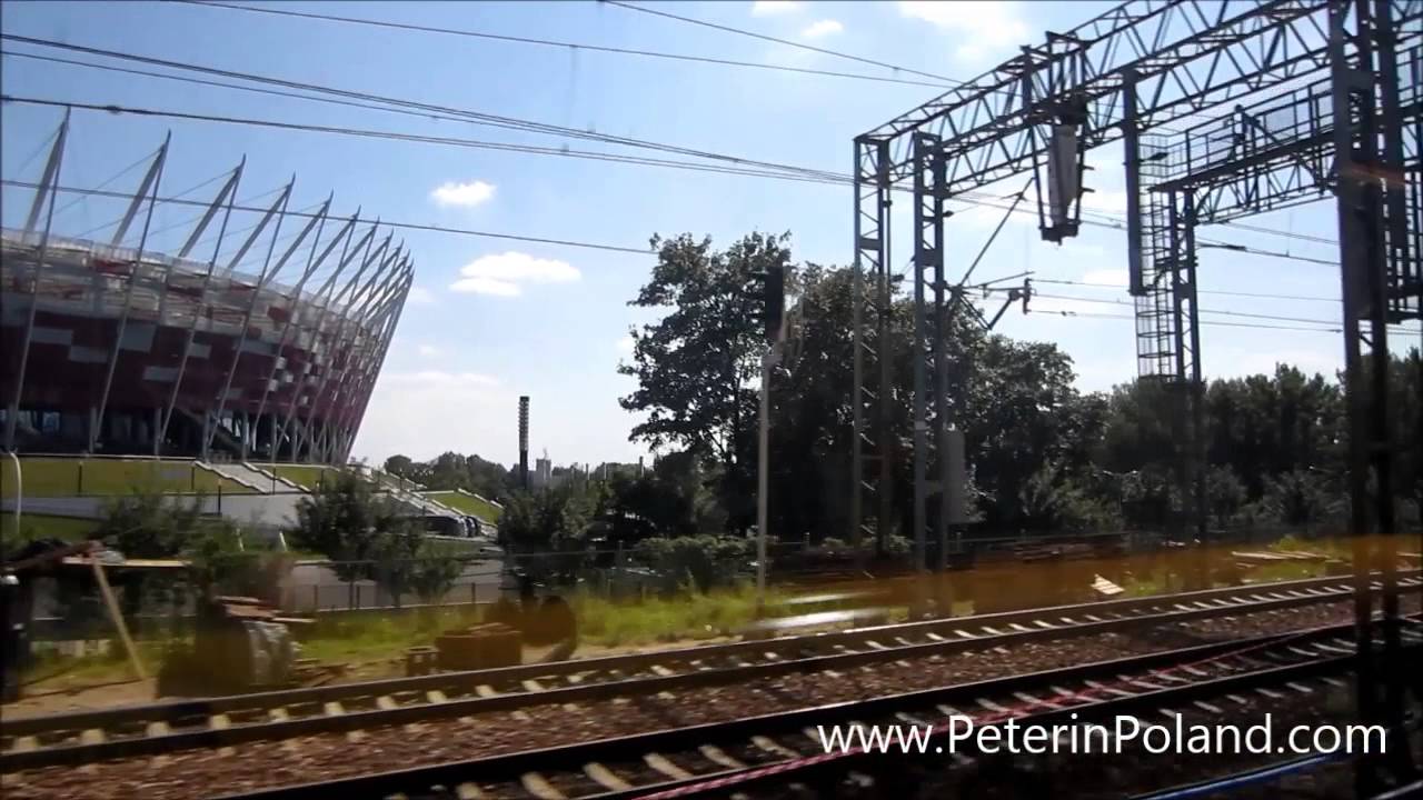 Train ride to downtown Warsaw, Poland - YouTube