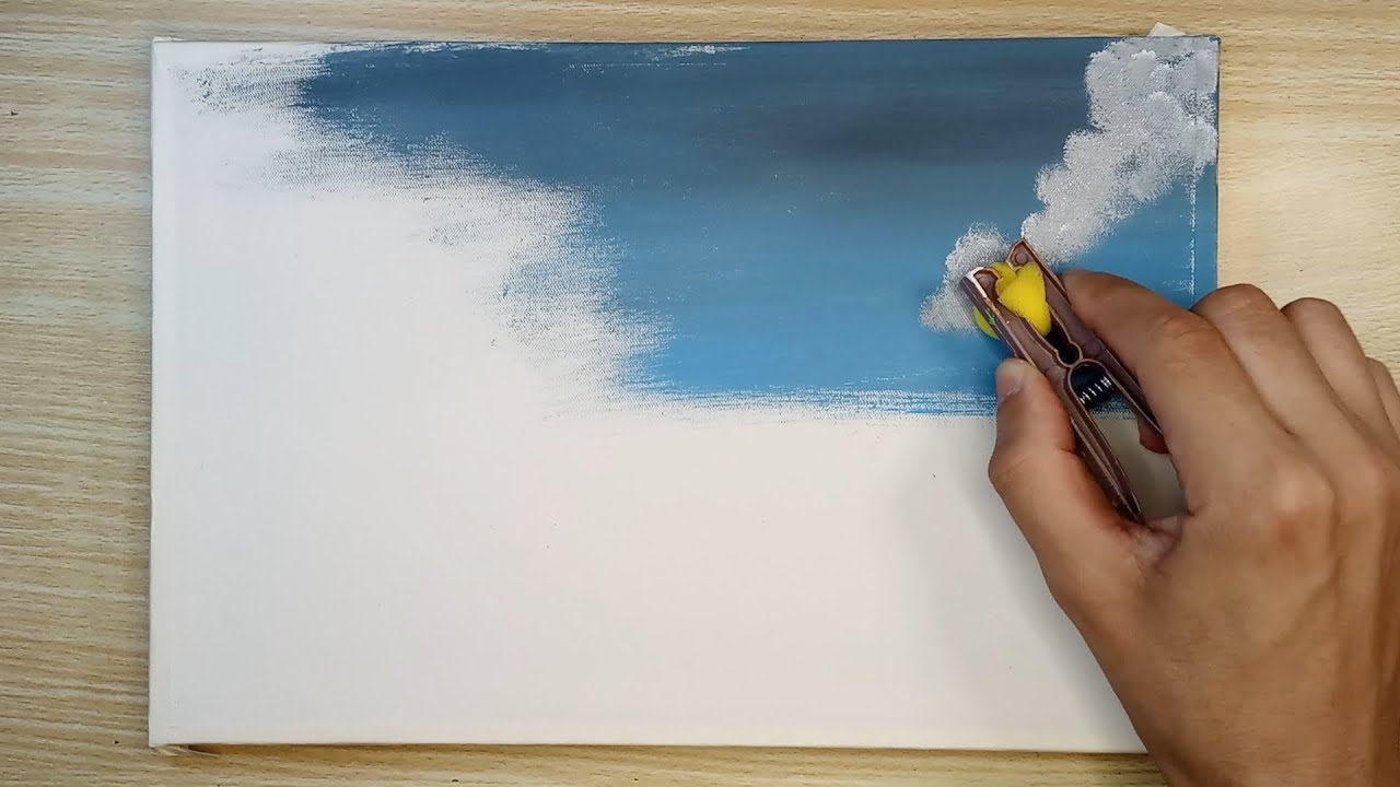 Rain on an Autumn Day / Acrylic Painting For Beginners - YouTube