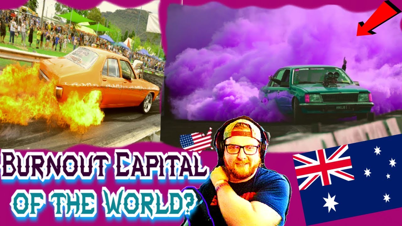 American Reacts to Insane Aussie Burnout Cars! & *World Record* - YouTube