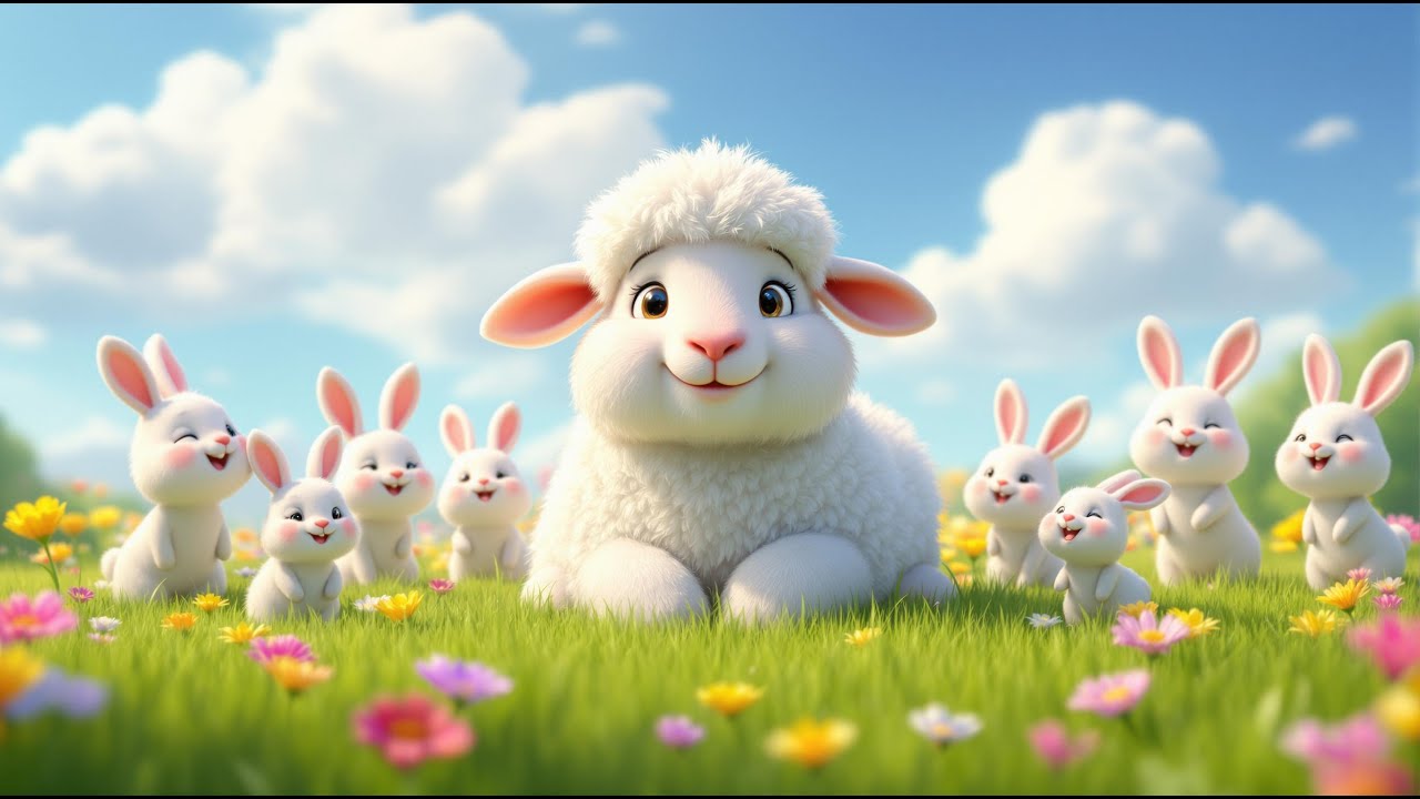 Baa Baa White Sheep & Happy Rabbits 🐰🎶| Bunny Banana Nursery Rhymes ...