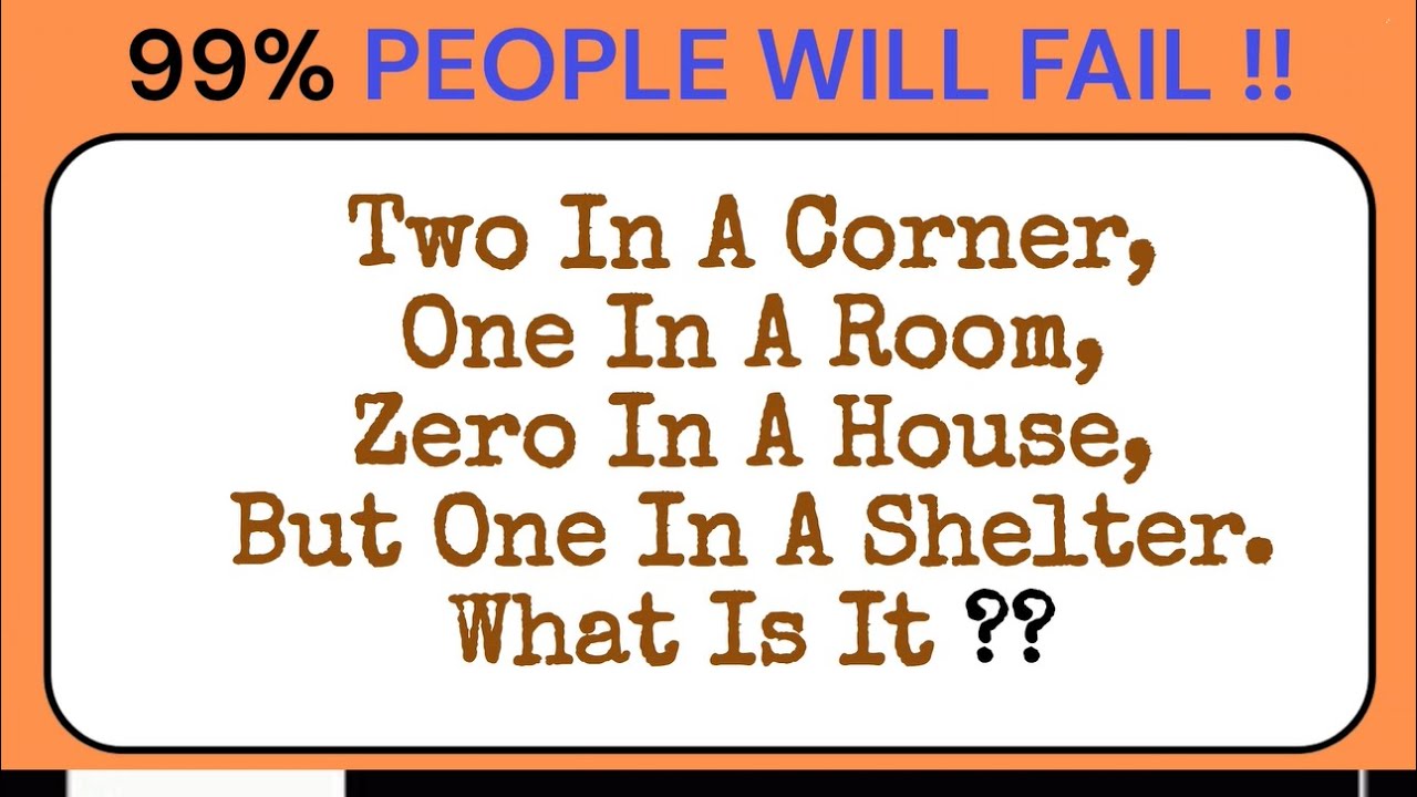 15 Hard Riddles Quiz | Tricky Riddles In English | Puzzles In English ...