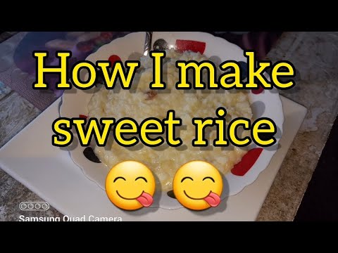 How I make sweet rice also known as rice pudding with fresh cream and ...