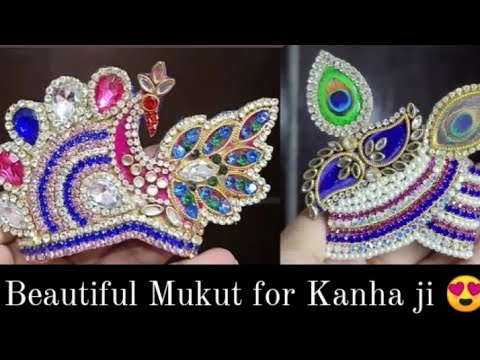 how to make Mukut for Kanhaji😍Laddugopal☺️new mukut design step by step ...