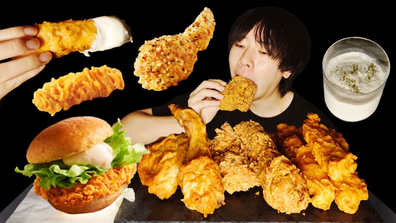 【ASMR】 KFC crispy chicken【咀嚼音/Mukbang/Eating Sounds】#asmr - YouTube
