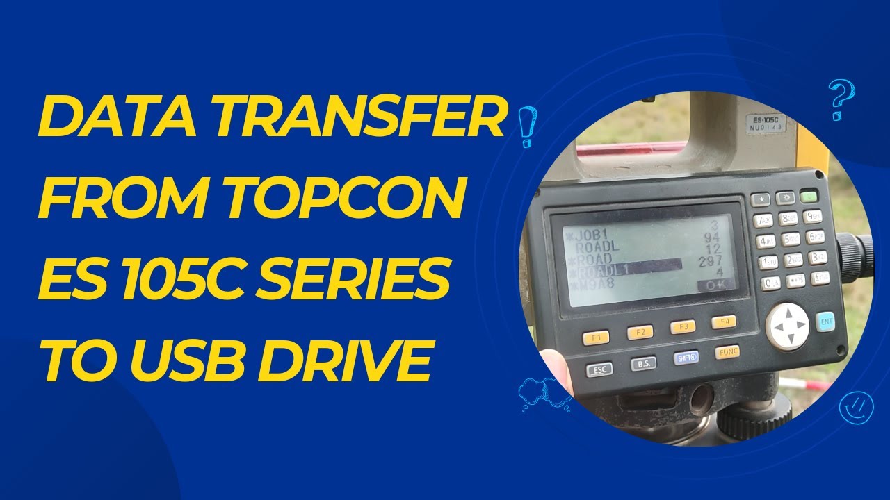 DATA TRANSFER FROM TOPCON ES 105C SERIES TO USB DRIVE - YouTube