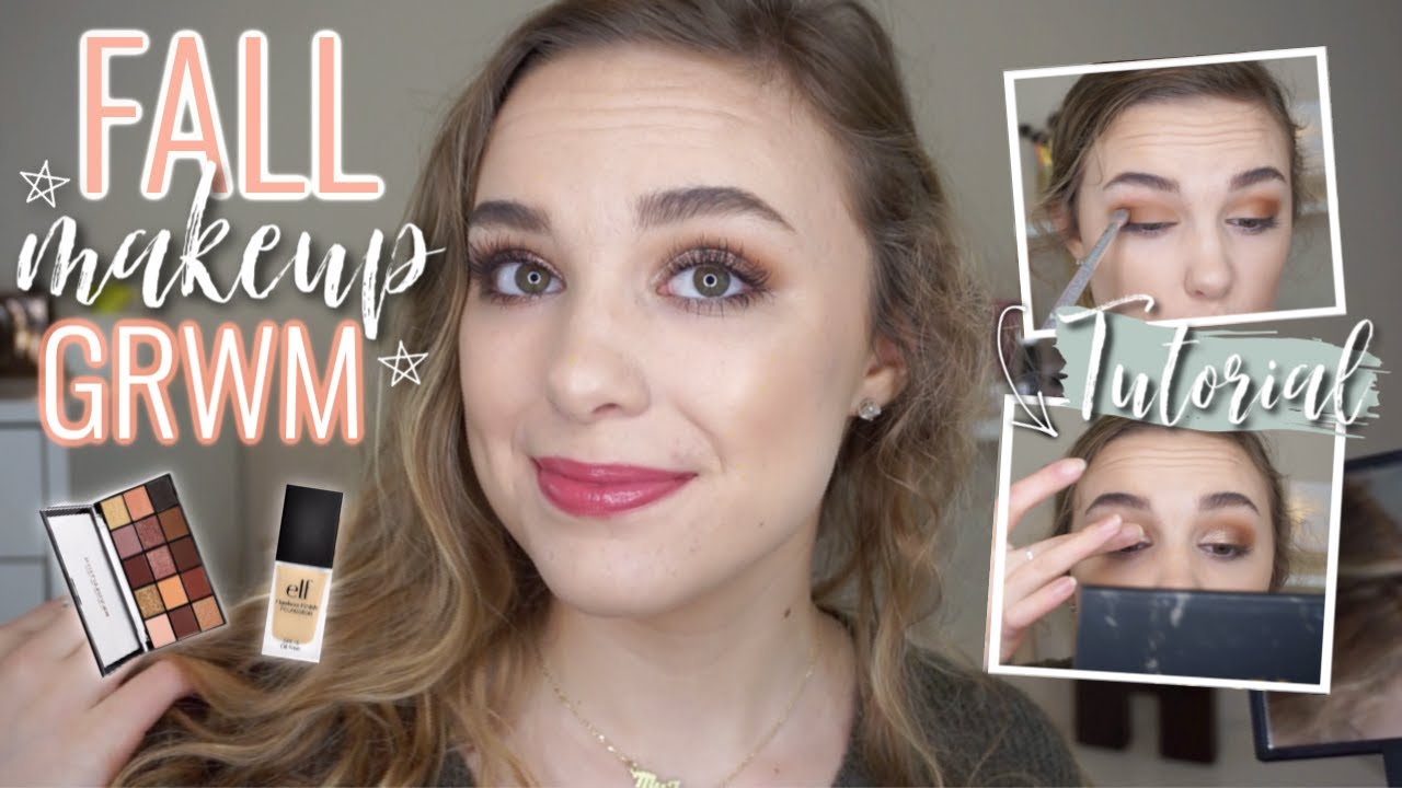 FALL MAKEUP TUTORIAL GRWM || EASY & PRETTY EYE LOOK - YouTube